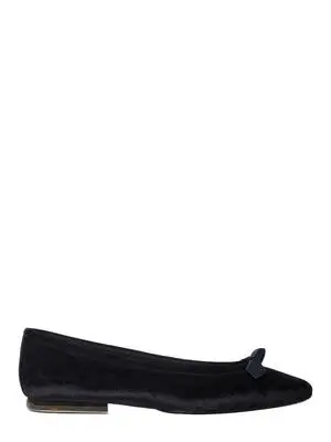 Loro Piana Bow Detail Ballerina Flats - Black