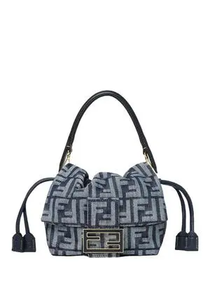 Fendi Small Mamma Baguette Tote Bag - Dark Blue