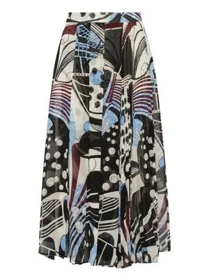 MARELLA Marella Long Printed Pleated Skirt