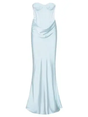 ROTATE BY BIRGER CHRISTENSEN ROTATE Satin Corset Maxi Dress No