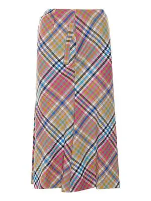 VIVIENNE WESTWOOD Checked Midi Skirt - Multicolor
