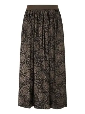 UMA WANG Elastic Waist Midi Skirt - Black