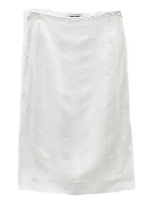 LOW CLASSIC H-line Lace Midi Skirt - White