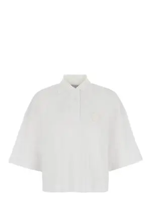 Brunello Cucinelli Collared Short Sleeve Polo Shirt - White