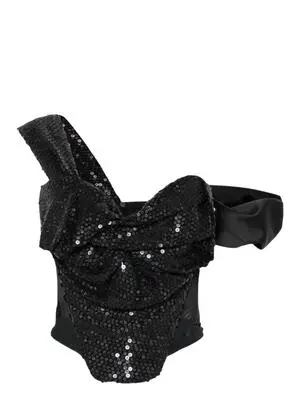 VIVIENNE WESTWOOD Knot Sequin Embellished Corset Top - Black