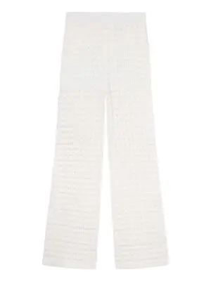 Arch4 Ray Crocheted Cotton Straight-leg Pants - White