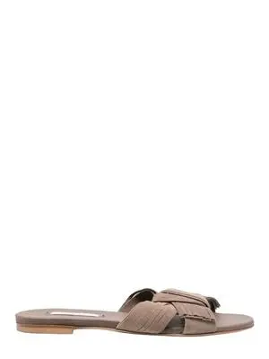 Casadei Fringed Knotted Sandals - Brown