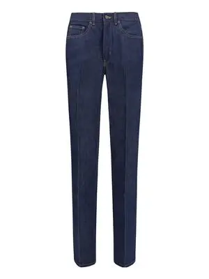 Chloé Logo Patch Skinny Jeans - Blue