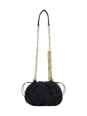 Chloé Plissé Chain Shoulder Bag - Black