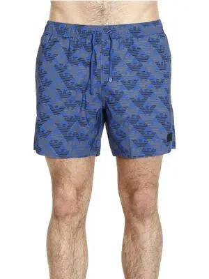 EA7 Logo Detail Shorts - Blue