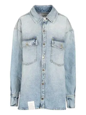 ICON DENIM LOS ANGELES Oversize Denim Shirt - Gray