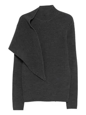 ENTIRE STUDIOS High-neck Asymmetrical Sweater - Ash