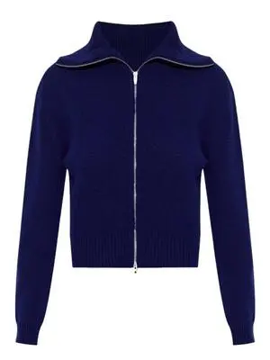 JIL SANDER Zip-up Wide-collar Cardigan - Blue