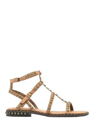 Ash Studded Flat Sandals - Nude