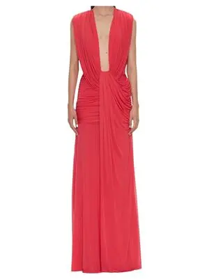 Christopher Esber Ripple Drape Gown - Red