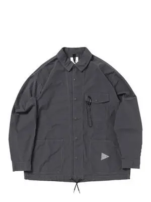 AND WANDER Technical Shirt Jacket - Black