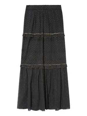 Isabel Marant Étoile Volodia Ruffled Tiered Maxi Skirt - Black