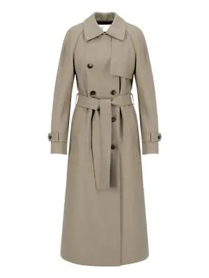 Harris Wharf London Long Raglan Trench Coat - Nude
