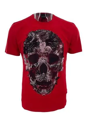 Just Cavalli Pattern Printed Short-sleeved T-shirt - Red