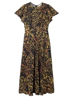 Ulla Johnson Printed Midi Dress - Black