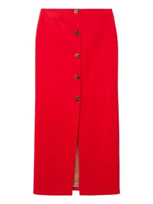 BLAZÉ MILANO Button-front Maxi Skirt - Red