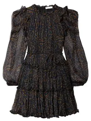 Ulla Johnson Long-sleeved Printed Dress - Black
