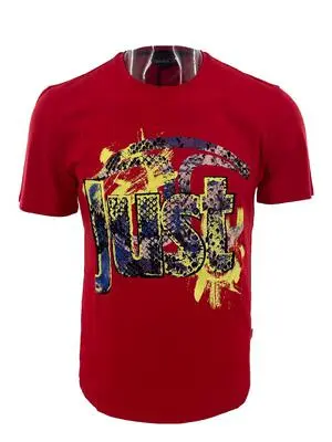 Just Cavalli Logo Short-sleeved T-shirt Red