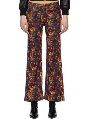 R13 Joan Flared Cropped Jeans - Black