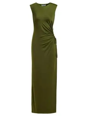 Essentiel Antwerp Joye 098" Draped Jersey Maxi Dress - Khaki