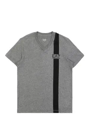Emporio Armani V-collar Short-sleeved T-shirt - Gray