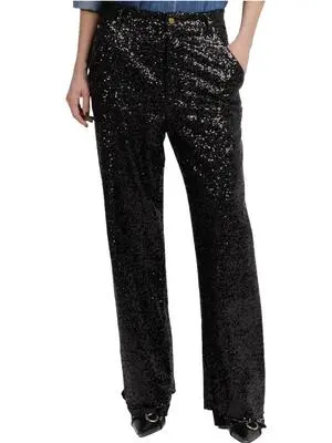DARKPARK Sequin Wide-leg Jeans - Black