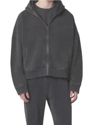 ENTIRE STUDIOS Long-sleeved Zip-up Hoodie - Black