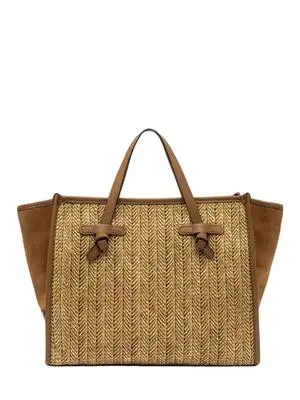 GIANNI CHIARINI Miss Marcella 32 Woven Shoulder Bag - Brown