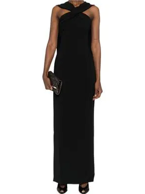 Solace London Rona Halterneck Maxi Dress - Black