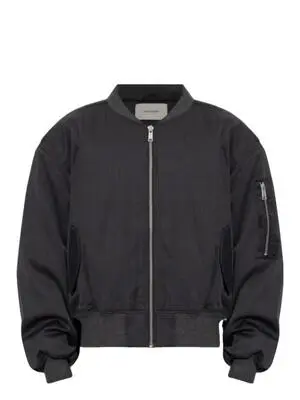 ENTIRE STUDIOS Bomber Jacket With Zipper Closure And Elasticated Hem - Black