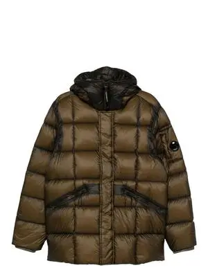 C.P. COMPANY Hooded Quilted Jacket - Black