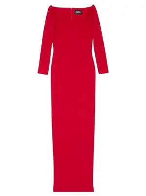 Solace Lolita Square Neck Long-sleeved Gown - Red
