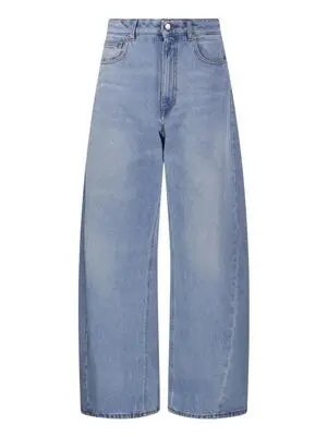 Giuseppe Di Morabito Wide Leg Jeans With Belt Loops - Light Blue