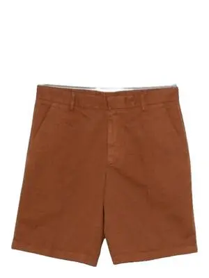 Zegna Flat-front Belt Loop Shorts - Brown