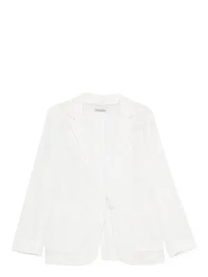 FORTE_FORTE Eyelet Tie Jacket - White
