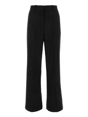 LANVIN High Waist Wide Leg Trousers - Black