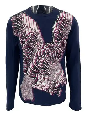 Just Cavalli Pattern Printed Long-sleeved T-shirt - Black