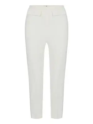 Elisabetta Franchi Satin Insert Trousers - Ivory