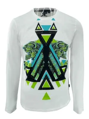 Just Cavalli Pattern Printed Long-sleeved T-shirt - Green