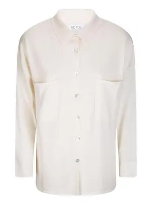 BE YOU Button-up Pocket Cardigan - White