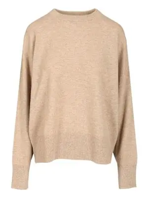 LOULOU STUDIO Anaa Ribbed Round Neck Sweater - Nude