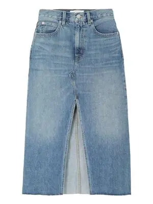 SLVRLAKE Multi-pocket Denim Skirt - Blue
