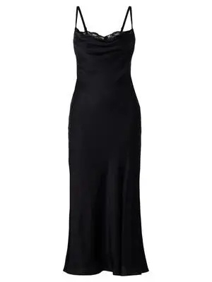 Staud Evangeline Lace-trimmed Slip Dress - Black
