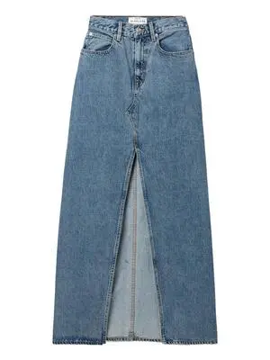 SLVRLAKE Denim Maxi Skirt - Blue
