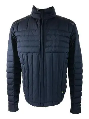 Hugo Boss Quilted Down Jacket With Vertical Stand Collar - Black